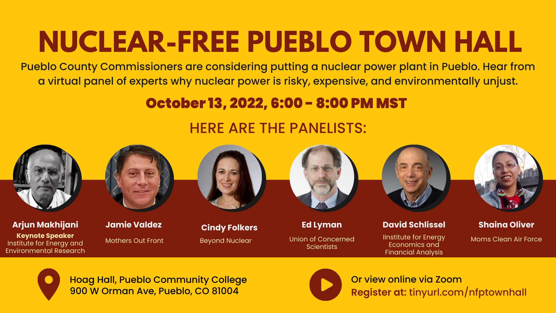 Nuclear-Free Pueblo, Colorado Town Hall - This Thursday 10/13 - NukeWatch NM