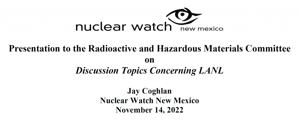 NukeWatch Presentations - NukeWatch NM