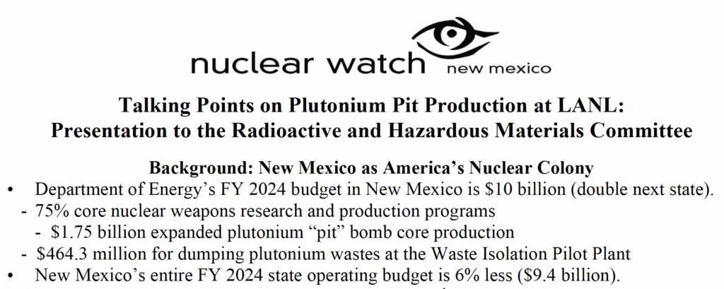 NukeWatch Fact Sheets and Presentations - NukeWatch NM