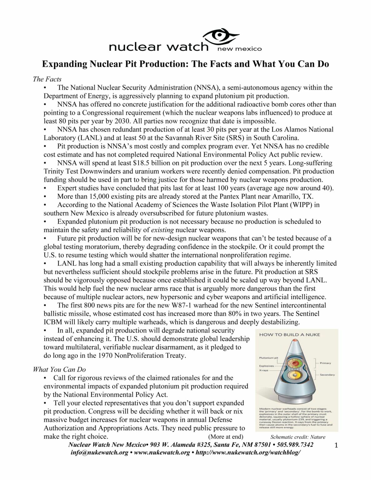 Nuclear Watch New Mexico - Work Product - NukeWatch NM