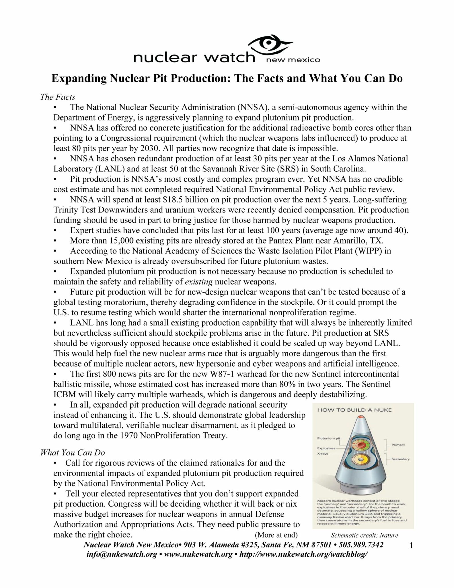 Expanding Nuclear Pit Production: The Facts and What You Can Do ...